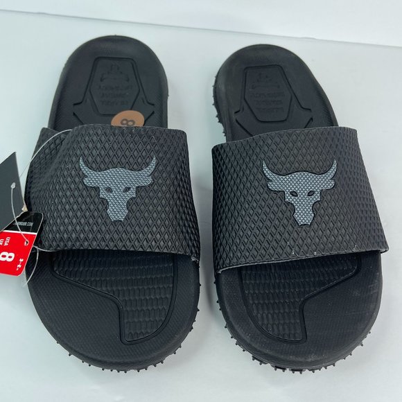 Under Armour | Shoes | Under Armour Ua Project Rock Brahma Bull Slides ...